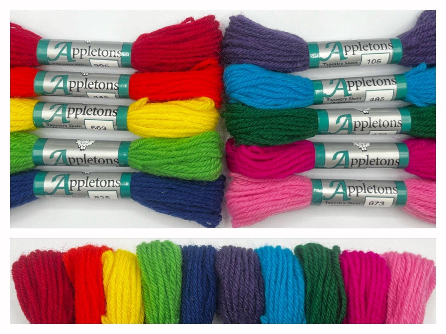 Rainbow Tapestry 4 Ply Colour Range - Appletons